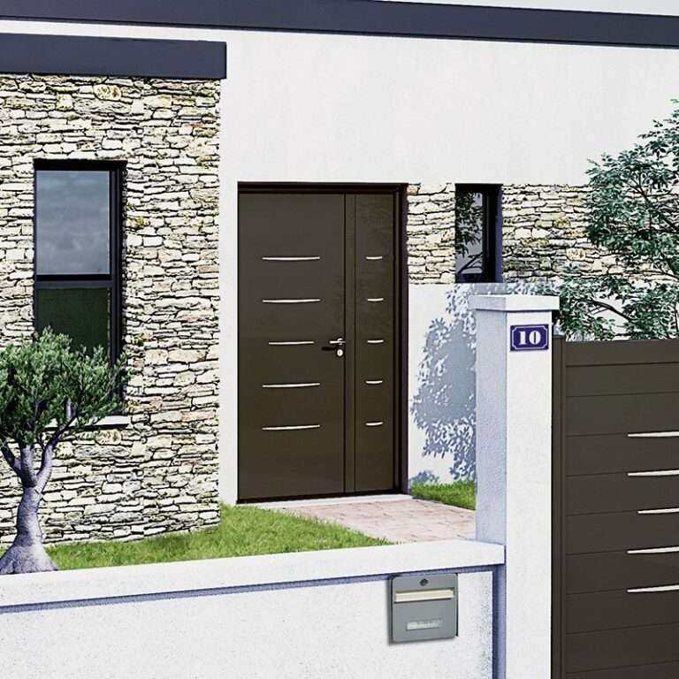 Les Portes d'entrée-Les portes aluminium/ › Comptoir des Bois